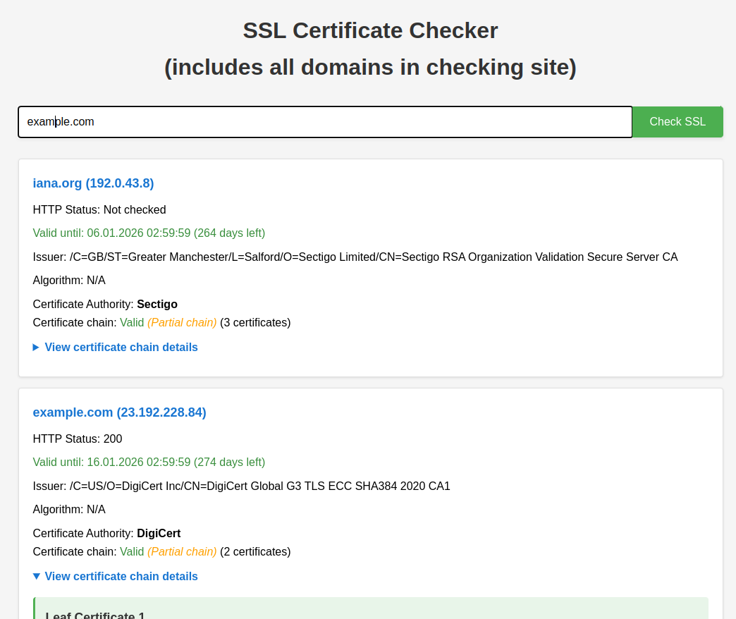 SSL Certificate Checker - Verify SSL/TLS Certificates for Any Website